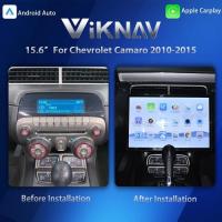 China VIKNAV 15.6 Inch Android Auto Car Stereo for Chevrolet Camaro 2010-2015 with 8GB RAM 128GB ROM GPS Navigation for sale