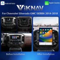 China VIKNAV 15.6 Inch Android Car Radio for Chevrolet Silverado GMC Sierra 2014-2018 with 8GB RAM 128GB ROM for sale