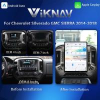 China VIKNAV 15.6-inch Android 13 Car Radio for Chevrolet Silverado GMC Sierra 2014-2018 with 8GB RAM 128GB ROM for sale