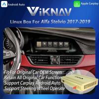 China Viknav Linux Interface Box for Alfa Stelvio 2017-2019 with 2GB RAM Wireless CarPlay Android Auto for sale