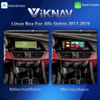 China Viknav Linux Interface Box for Alfa Stelvio 2017-2019 with 2GB RAM Wireless CarPlay Android Auto for sale