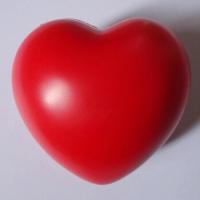 China Heart Shape Pu Foam Stress Ball Toys Pressure Relief 6.8cm Diameter for sale