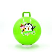China Nontoxic Odorless Inflatable Ball With Handle , Anti Slipping Jumping Bouncy Ball for sale