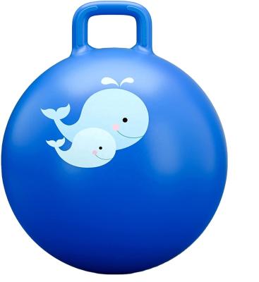 China Portable PVC Childrens Bouncy Hoppers , Non Toxic Hopping Ball With Handle for sale
