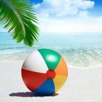 China Small Inflatable PVC Beach Ball Lightweight Odorless Durable for sale