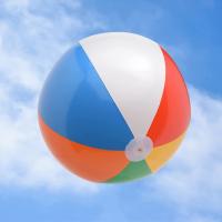 China Nontoxic Custom Printed PVC Beach Ball Thickened Reusable For Kids for sale