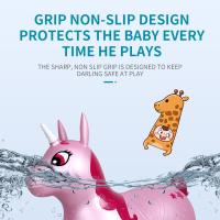 China Odorless PVC Bouncy Ride On Unicorn , Ultralight Inflatable Unicorn Bouncer for sale
