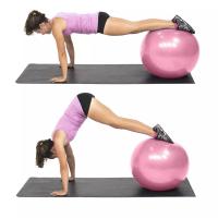 China Thickened PVC Anti Burst Gym Ball 65cm , Nontoxic Exercise Ball For Weight Loss for sale
