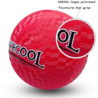 China Nontoxic Red Playground Rubber Bounce Ball Thickened Reusable for sale