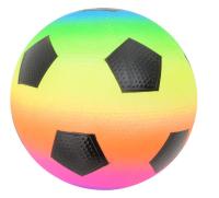 China Rainbow Colored PVC Inflatable Rainbow Ball Odorless Soccer for sale
