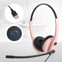 China Wired Call Center Headset 2025 ENC+DSP Dual Noise Cancellation USB/Type-C3.5mm Triple ConnectivityLCD Display12H Talk Time for sale