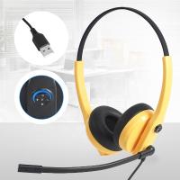 China Call Center Accessories ENC Wired Headphones 2026 Dual-Mic Noise Cancelling Game Mode Headset English Voice Input for sale