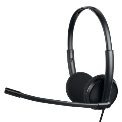 China Scorpion #1091 3.5mm/USB Stereo Wired Business Headset Customer Service Use Noise Cancellation Built-In Microphone for sale
