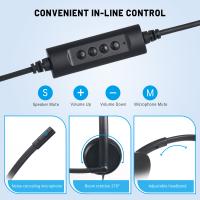 China Scorpion #1091 3.5mm/USB Stereo Wired Business Headset Customer Service Use Noise Cancellation Built-In Microphone for sale