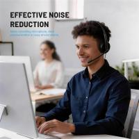 China Scorpion #1091 3.5mm/USB Stereo Wired Business Headset Customer Service Use Noise Cancellation Built-In Microphone for sale