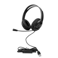 China Hot Sale in Ear Noise Canceling Microphone Wired Call Center Headset for sale