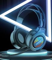 China Scorpion T100 Virtual 7.1 Surround Sound Gaming Headset USB Wired Over Ear Game Headphones With Noise Cancelling Mic RGB Light for sale