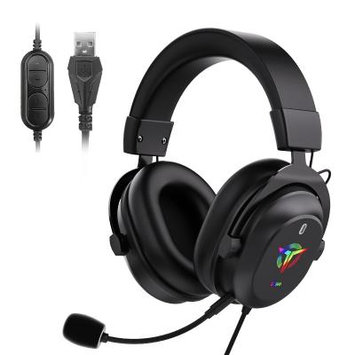 China G4000 OEM Custom Gaming Headset USB 7.1 Surround Sound Soft Memory Foam Earcups Wired Esports Headset for Computer Gamers for sale