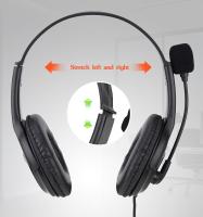 China School Headphone Wired USB Headset Professional Call Center Noise Canceling Headphone for sale