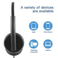 China 2026 TX-6092 New Release Ium Dual-Mic ENC Wired Headphones From Shenzhen Call Center Factory - Revolutionary ANC for Flawless for sale