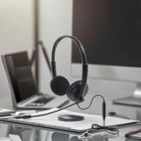 China 2025 Latest Shenzhen Call Center Headset Factory Dual-Mic ENC Headphones  Wired Connection  ANC Newly Developed for sale