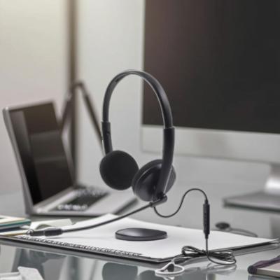 China 2025 Latest Shenzhen Call Center Headset Factory Dual-Mic ENC Headphones  Wired Connection  ANC Newly Developed for sale