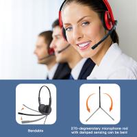 China 2025 Latest Shenzhen Call Center Headset Factory Dual-Mic ENC Headphones  Wired Connection  ANC Newly Developed for sale