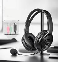 China Factory Wholesale Headphone Headphones with Wire Support OEM Logo 3.5MM  Plug Headset Stereo Headphones for sale