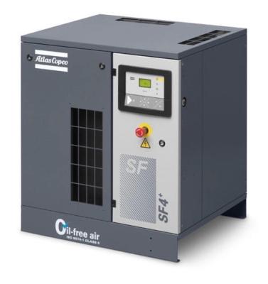 China Water Injected Screw Type Air Compressor 22KW Atlas Copco S AQ 22 VSD Oil Free for sale