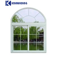 China Sound Proof Hurricane Impact Aluminum Profile Alloy Frame Double Glass Arch Grid Slide Windows For Balcony Bathroom for sale