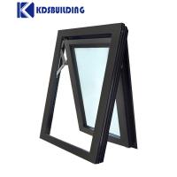 China KDSBuilding Aluminum Anti-Mosquito Outdoor Clear Door Window Awning Canopy Black Color Awning Window for sale