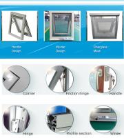 China KDSBuilding Aluminum Anti-Mosquito Outdoor Clear Door Window Awning Canopy Black Color Awning Window for sale
