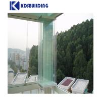 China Modern Balcony Frameless Aluminum Horizontal Bi Folding Glass Windows for sale