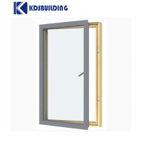 China KDSBuilding Section Thermal Broken Double Glass Aluminum Casement Window With Mosquito Mesh for sale