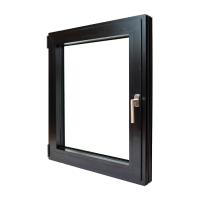 China KDSBuilding Modern Design Black Color Frame Soundproof Glass Aluminum turn and tilt Window Set for sale