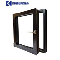 China KDSBuilding Modern Design Black Color Frame Soundproof Glass Aluminum turn and tilt Window Set for sale