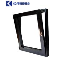 China KDSBuilding Modern Design Black Color Frame Soundproof Glass Aluminum turn and tilt Window Set for sale