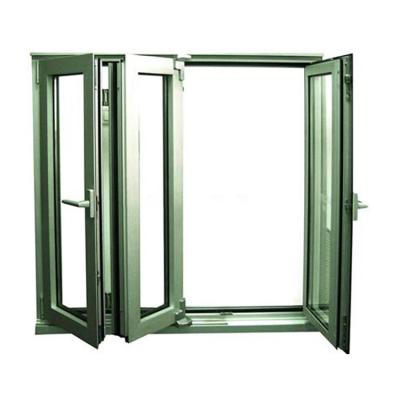 China KDSBuilding Australia Standard Tempered Double Glaze Aluminium Folding Window Profile And Frame for sale