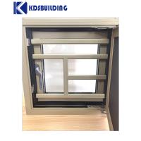 China KDSBuilding Security Window Grille Design And Gate Champagne And Grey Color Frame Aluminum Casement Window for sale