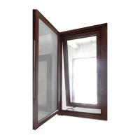 China KDSBuilding Brake Bridge profile Vertical Sliding Champagne Colour Aluminum Turn And Tilt Window for sale