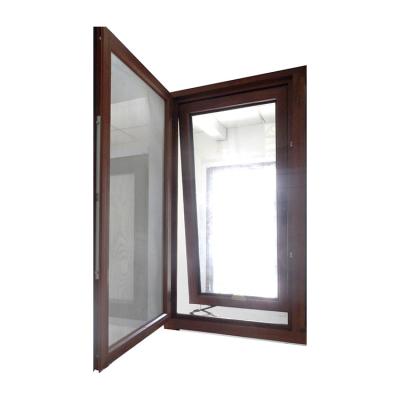China KDSBuilding Brake Bridge profile Vertical Sliding Champagne Colour Aluminum Turn And Tilt Window for sale