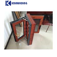 China Fire Proof Door European Standard champagne colour aluminium Windows Shutter Window With mosquito net for sale