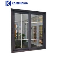 China KDSBuilding Residential Living Room Soundproof Aluminium Sliding Windows  With Security Grill for sale