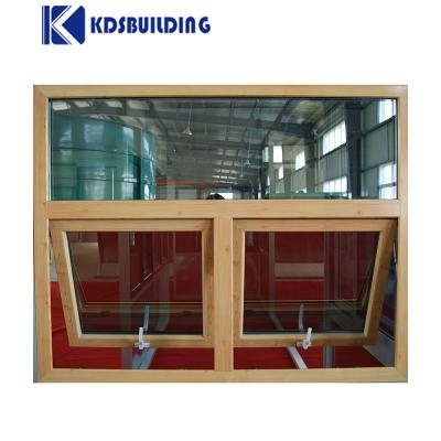 China KDSBuilding America Style Double Glaze Wooden Color Electric Aluminum Home Awning NFRC Roof  Window for sale