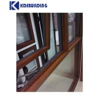 China KDSBuilding America Style Double Glaze Wooden Color Electric Aluminum Home Awning NFRC Roof  Window for sale