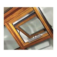 China KDSBuilding America Style Double Glaze Wooden Color Electric Aluminum Home Awning NFRC Roof  Window for sale