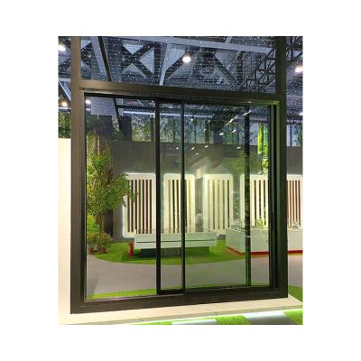 China Double Glazed Window Grills Design Pictures For Sliding Windows Color Blue Glass For Balcony for sale