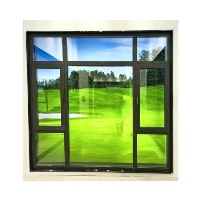 China Fiberglass Double Glazed Aluminium Tilt And Turn Window With Burglar Security Grill Frame Design for sale