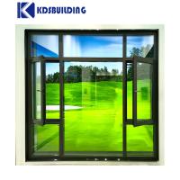China Fiberglass Double Glazed Aluminium Tilt And Turn Window With Burglar Security Grill Frame Design for sale