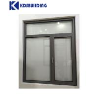 China Modern Design Thermal Break Design 2 Panels Aluminium Alloy Double Glaze 3x4 Casement Window for sale
